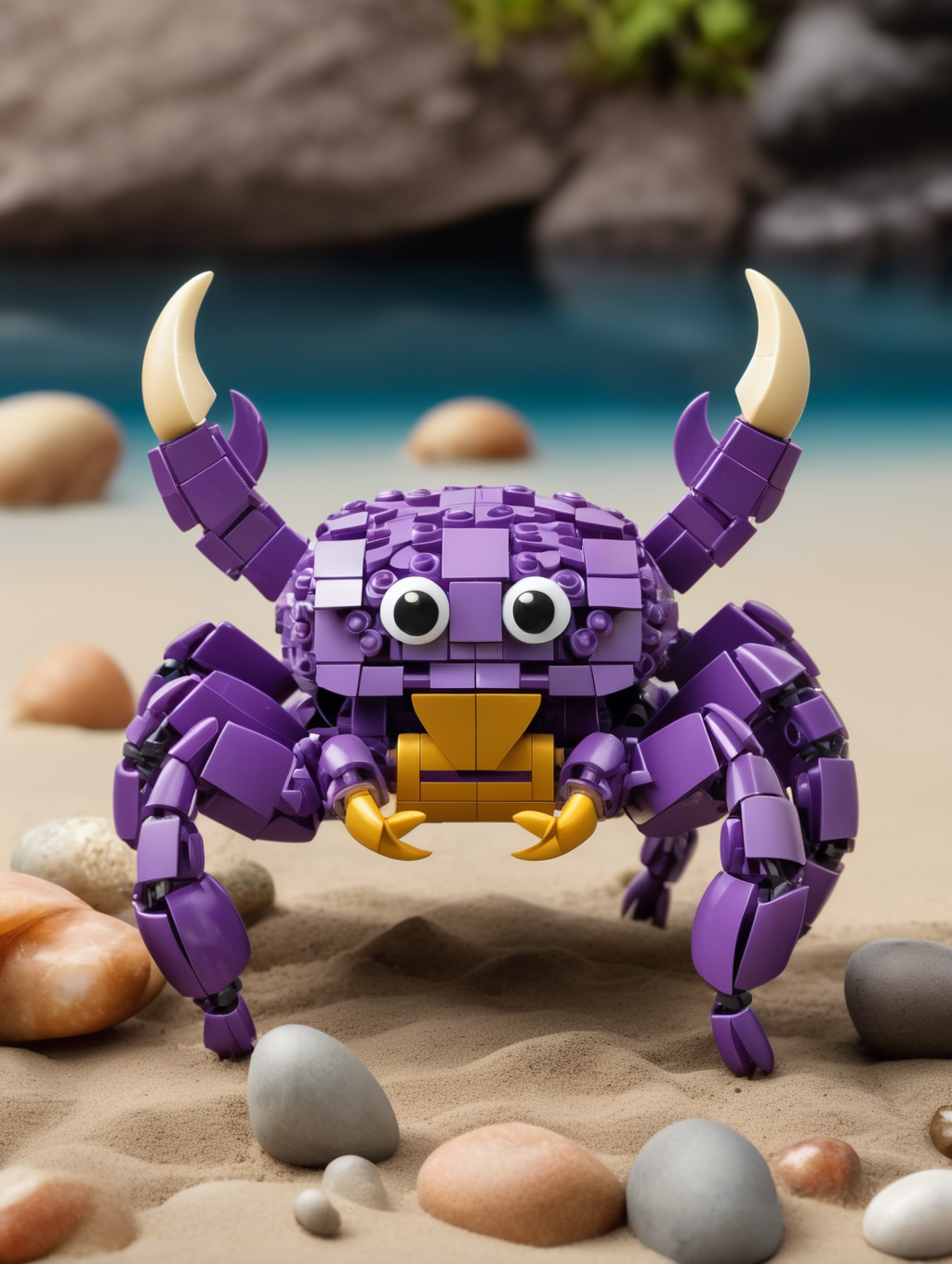 Premium Free ai Images | tamatoa crab as lego set