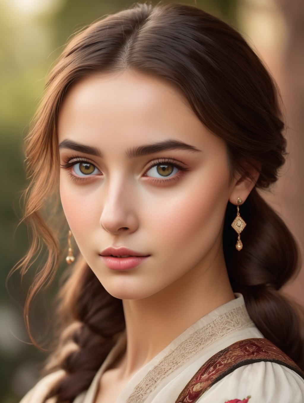 Premium Free ai Images | georgian era twenty year old girl with sharp ...