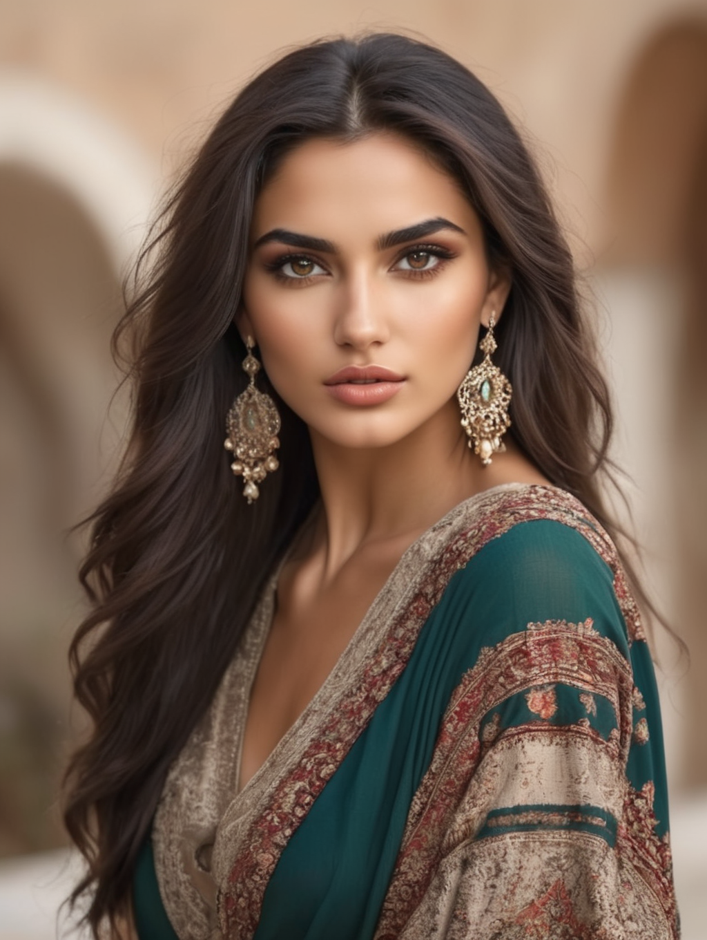 Premium Free ai Images | gorgeous beautiful mixed greek albanian ...