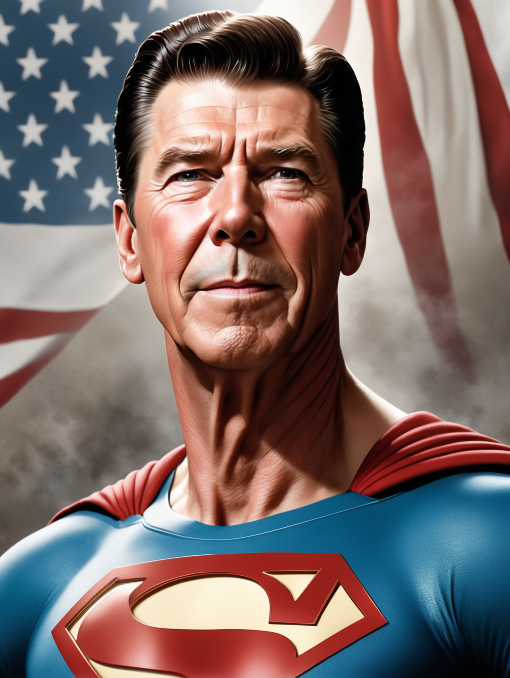 Premium Free ai Images | ronald reagan as superman