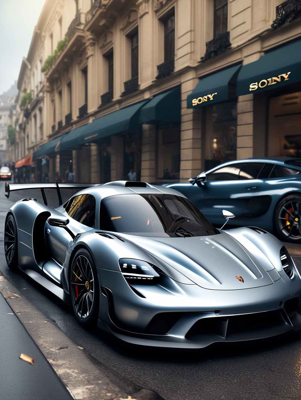 Premium Free ai Images | porsche hypercar realistic photoshoot on ...