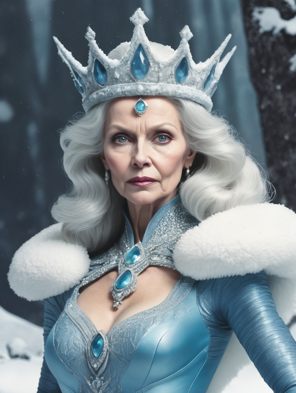 Premium Free ai Images | comic cover alien bluish pale skin very old ...