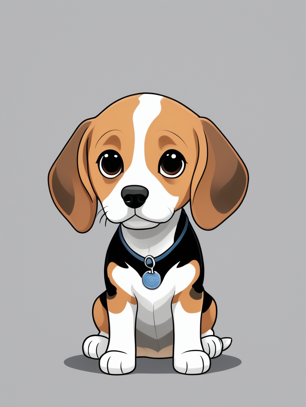 Premium Free ai Images | cute beagle full view chibi style disney style ...