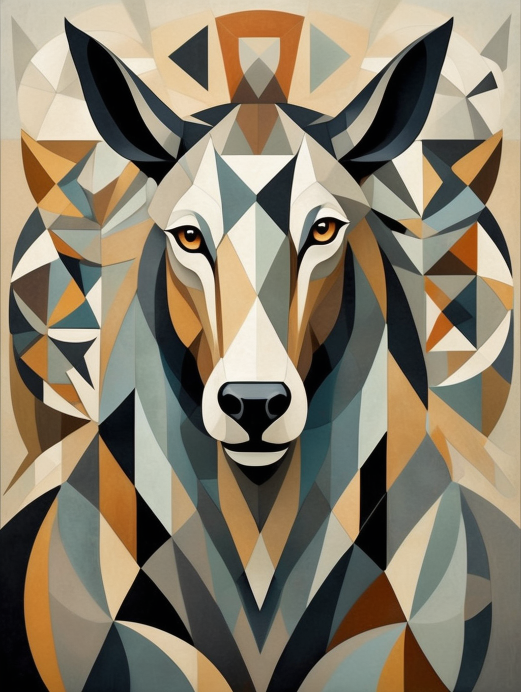 Premium Free ai Images | make animal cubism art