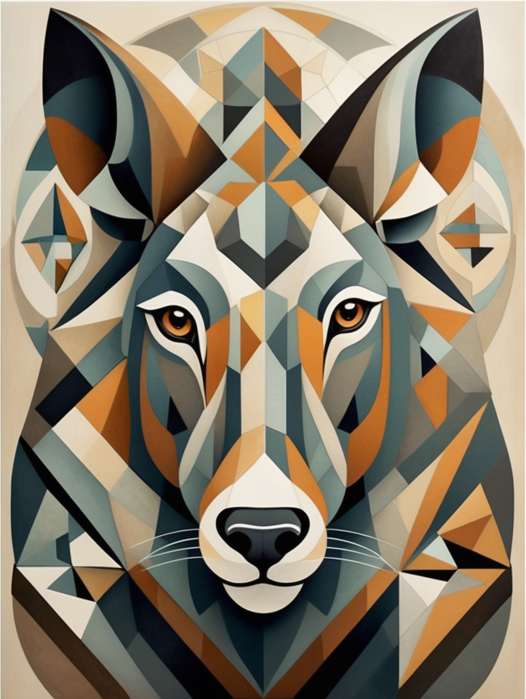 Premium Free ai Images | make animal cubism art
