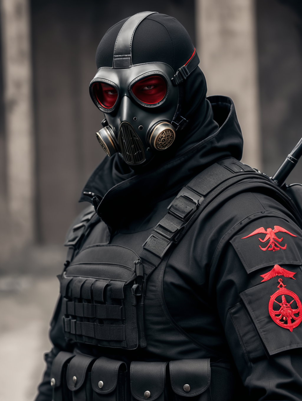 Premium Free ai Images | ome masked male military mercenary operator in ...