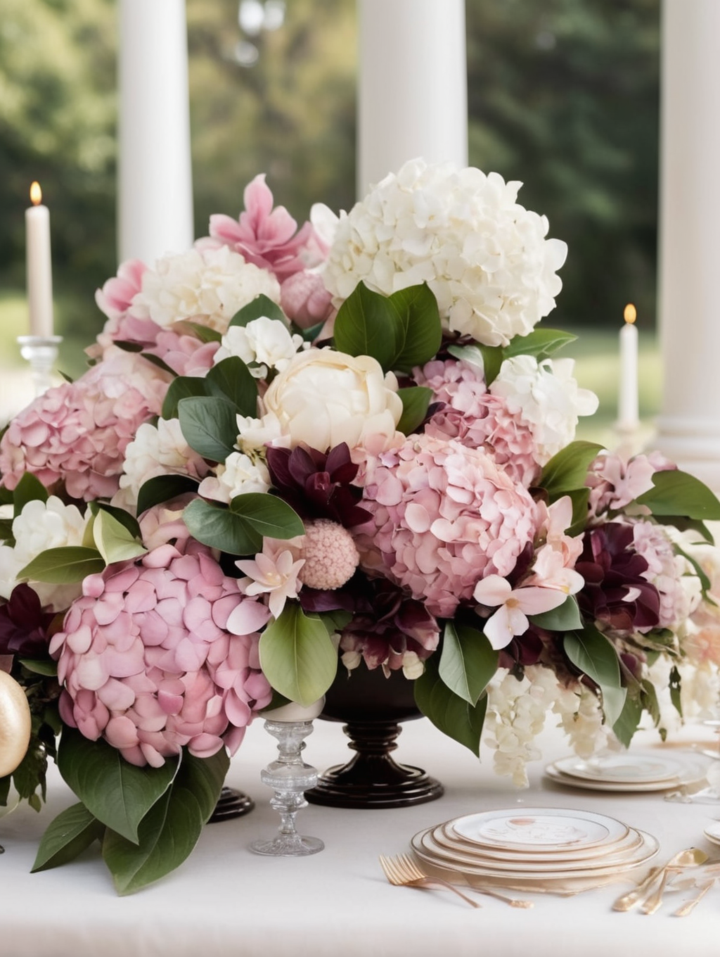 Premium Free ai Images | wedding floral arrangements bridgerton meets ...