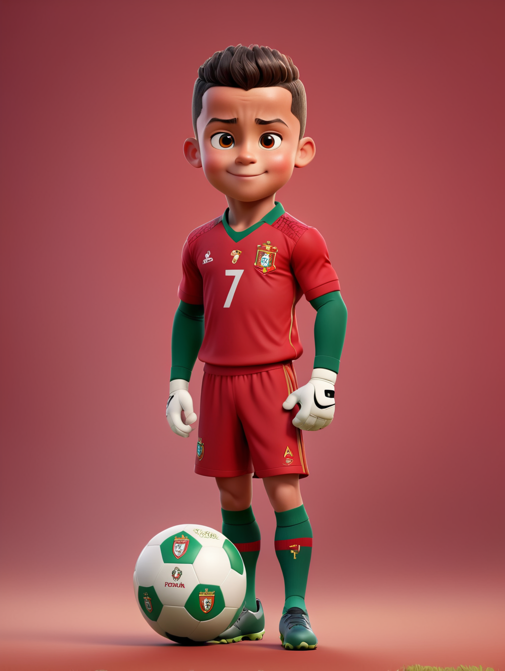 Premium Free ai Images | cristiano ronaldo as kid portugal national ...
