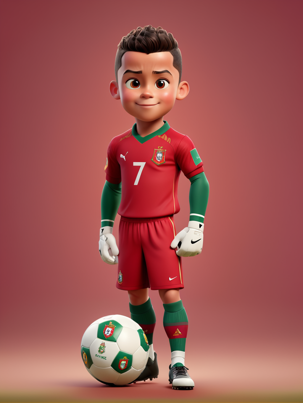 Premium Free ai Images | cristiano ronaldo as kid portugal national ...