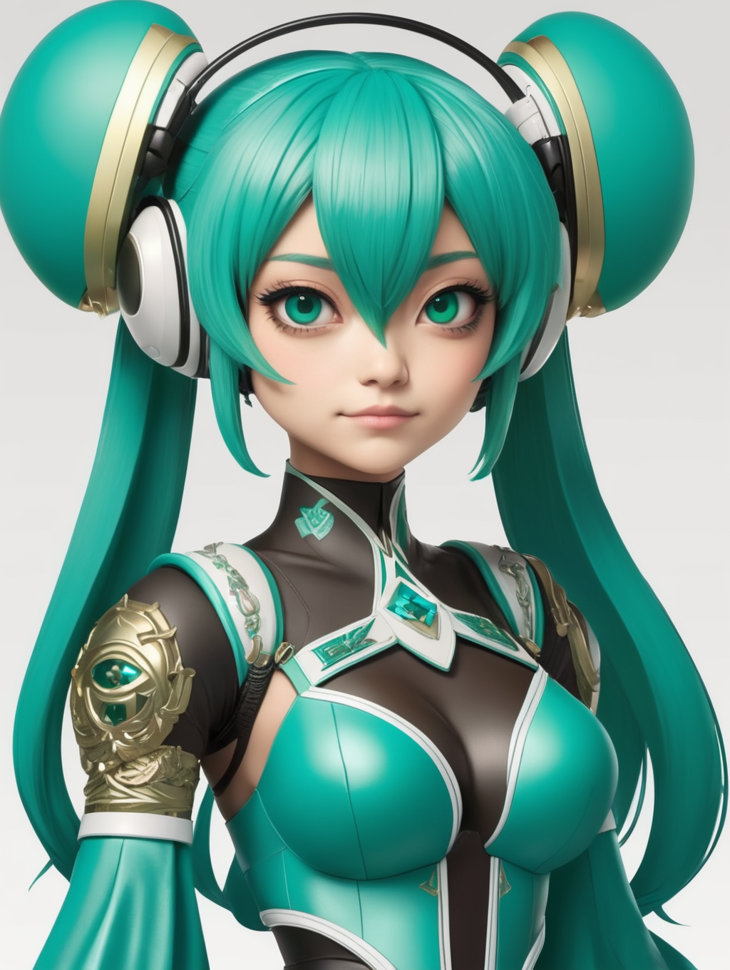 Premium Free ai Images | pepe the frog in hatsune miku costume