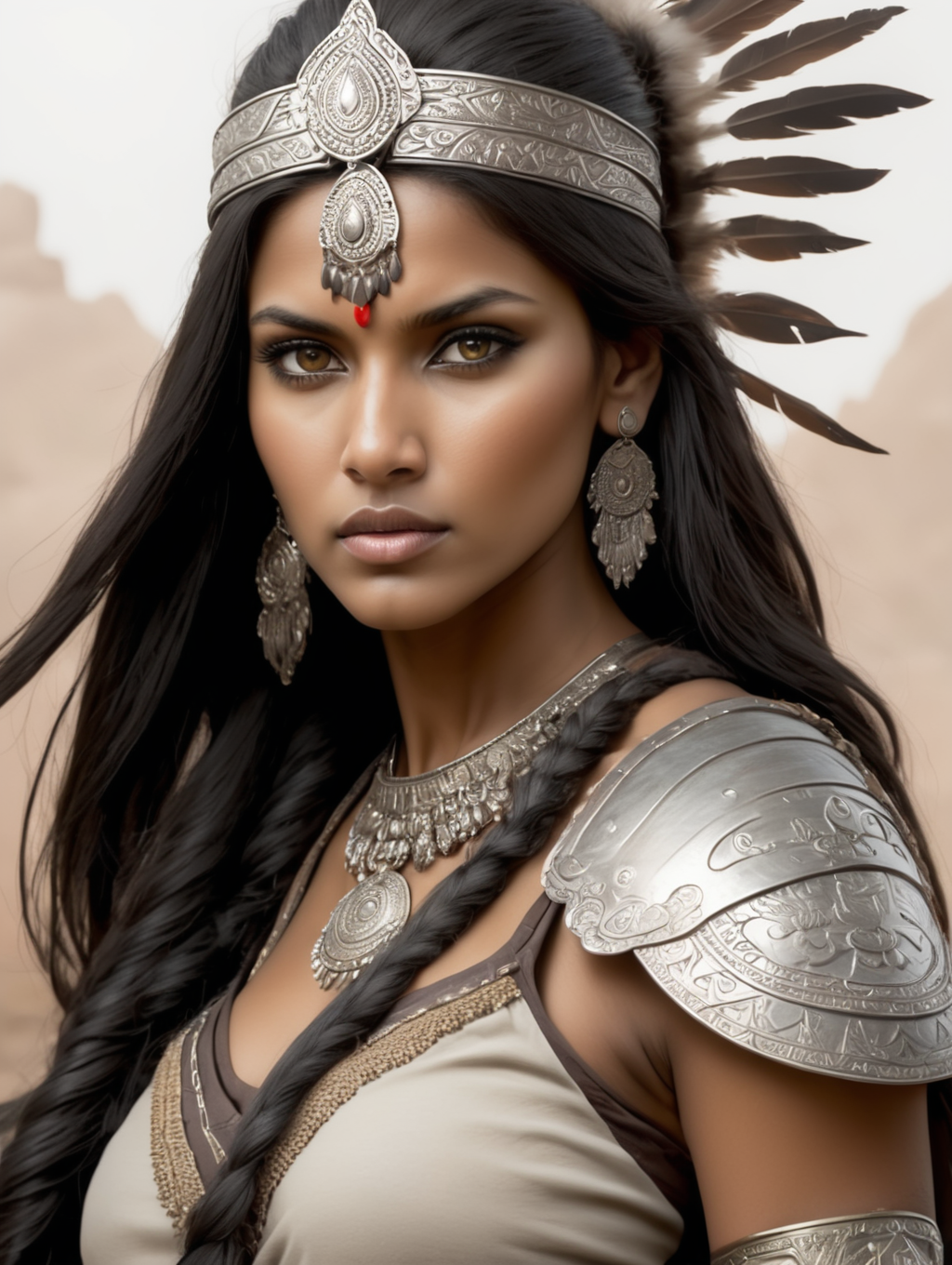 Premium Free ai Images | indian warrier princess