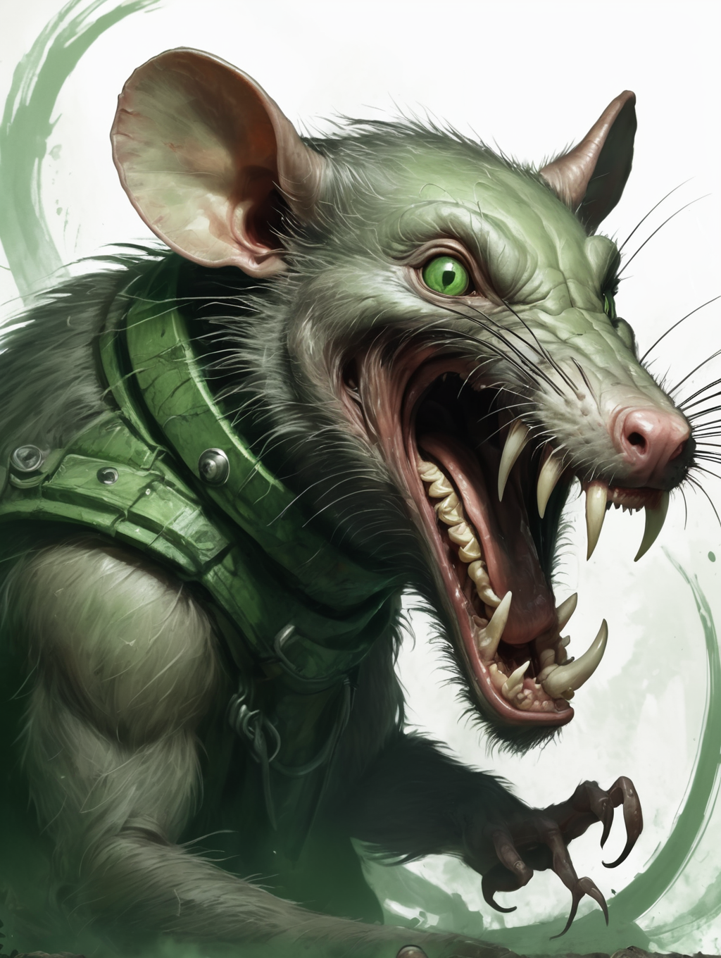 Premium Free ai Images | huge evolved mutant rat screaming horror theme ...