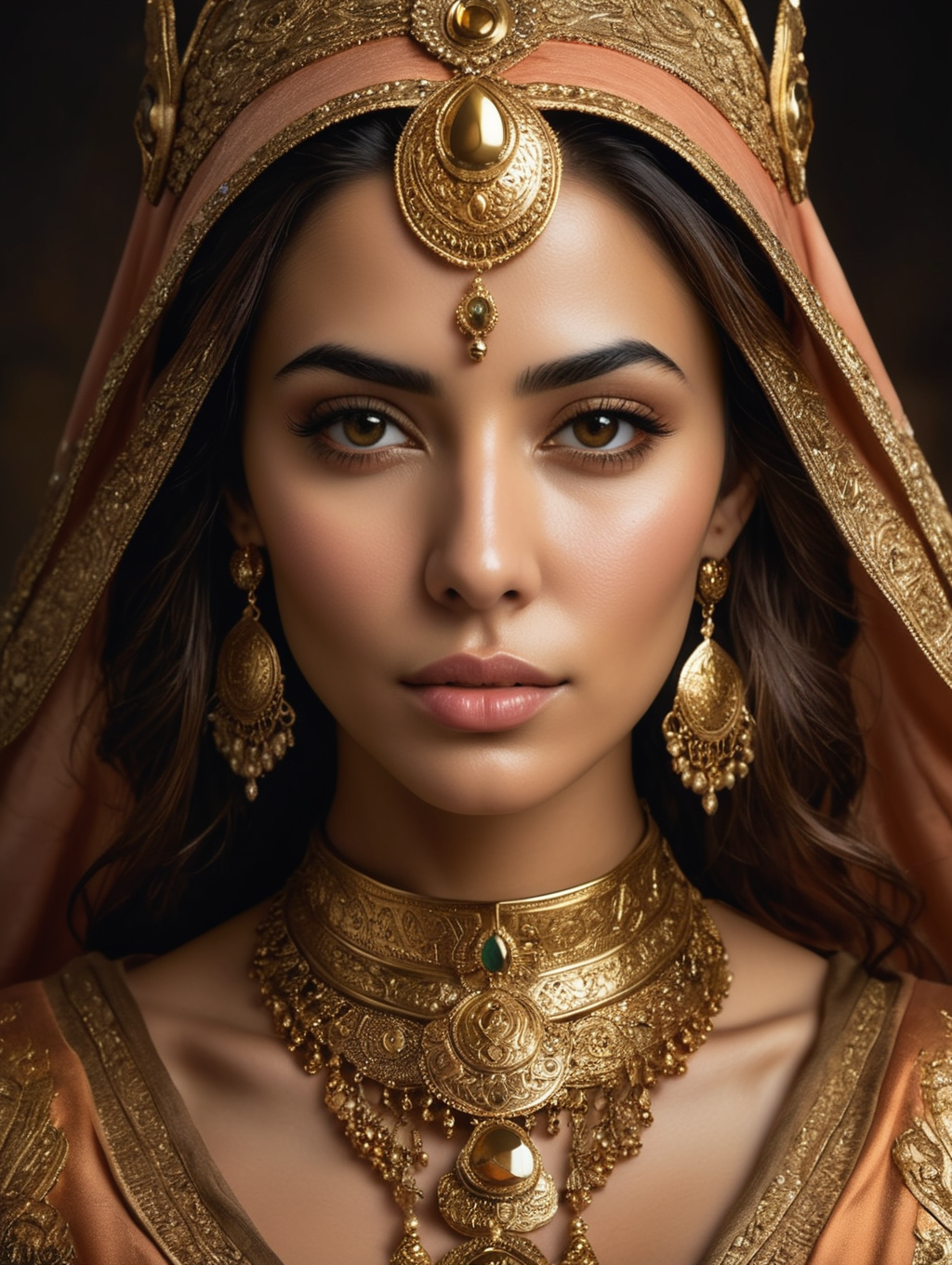 Premium Free ai Images | photorealistic woman golden mage of stunningly ...