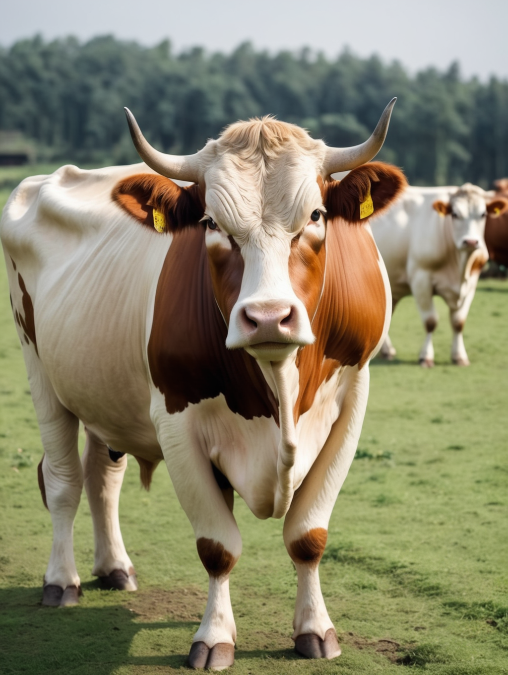 Premium Free ai Images | th cow so big and body is perfect at farm