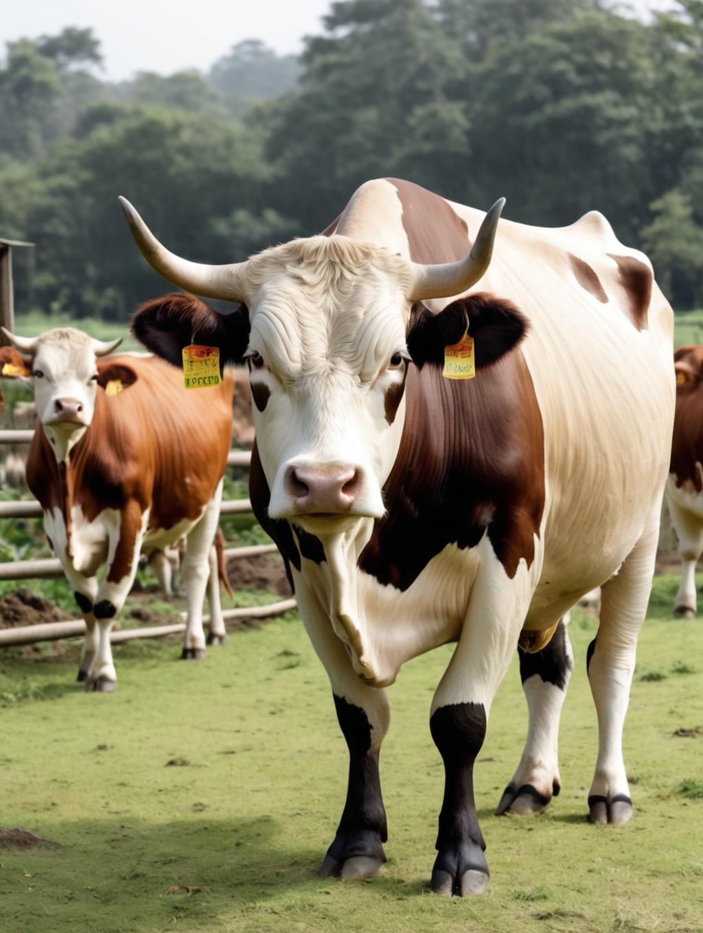 Premium Free ai Images | th cow so big and body is perfect at farm