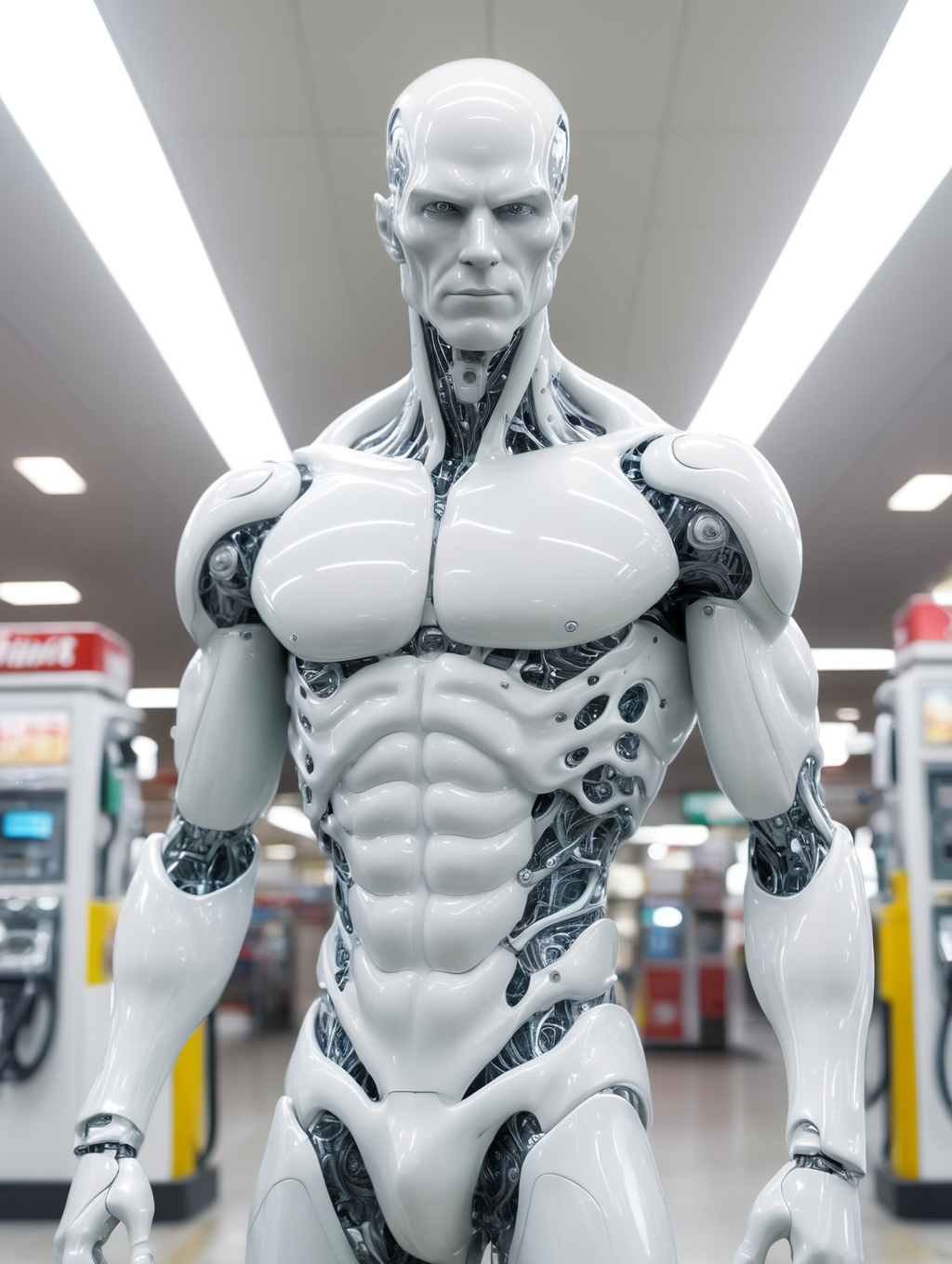 Premium Free ai Images | detailed photos of something humanoid men made ...