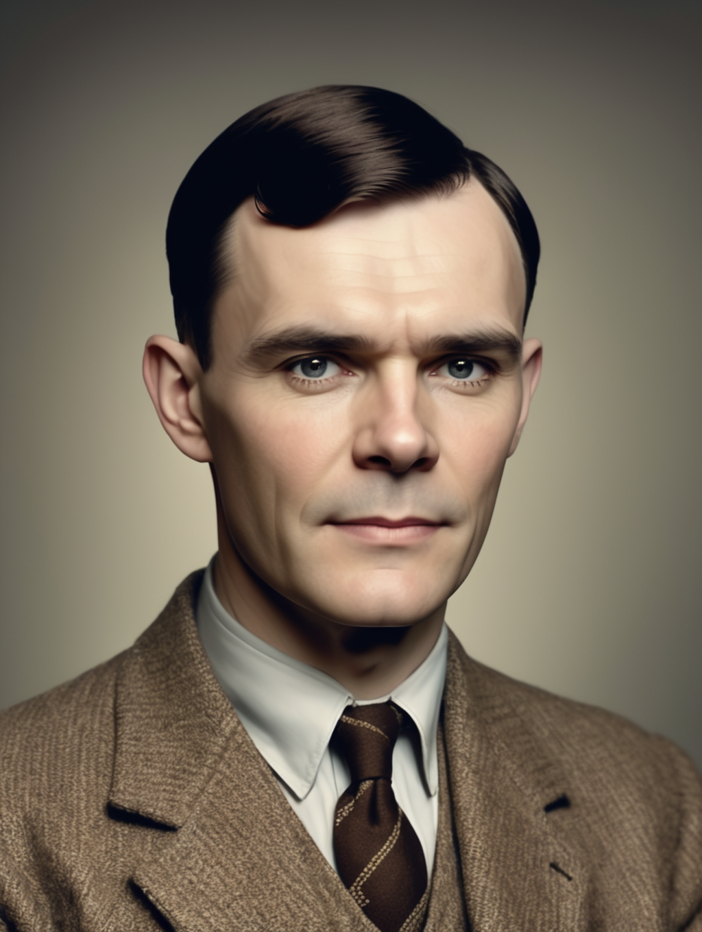 Premium Free ai Images | do portrait of alan turing as man of