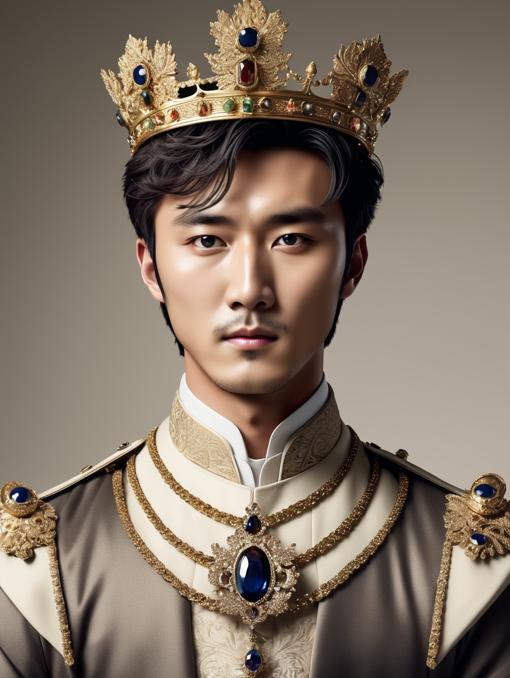 Premium Free ai Images | yoon shi yoon wearing britain royal clothing