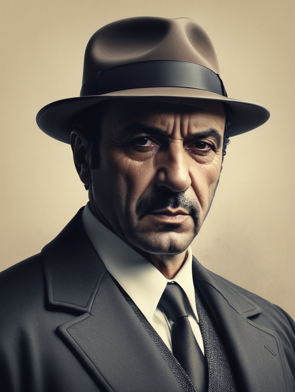 Premium Free ai Images | italian mafia boss with hat