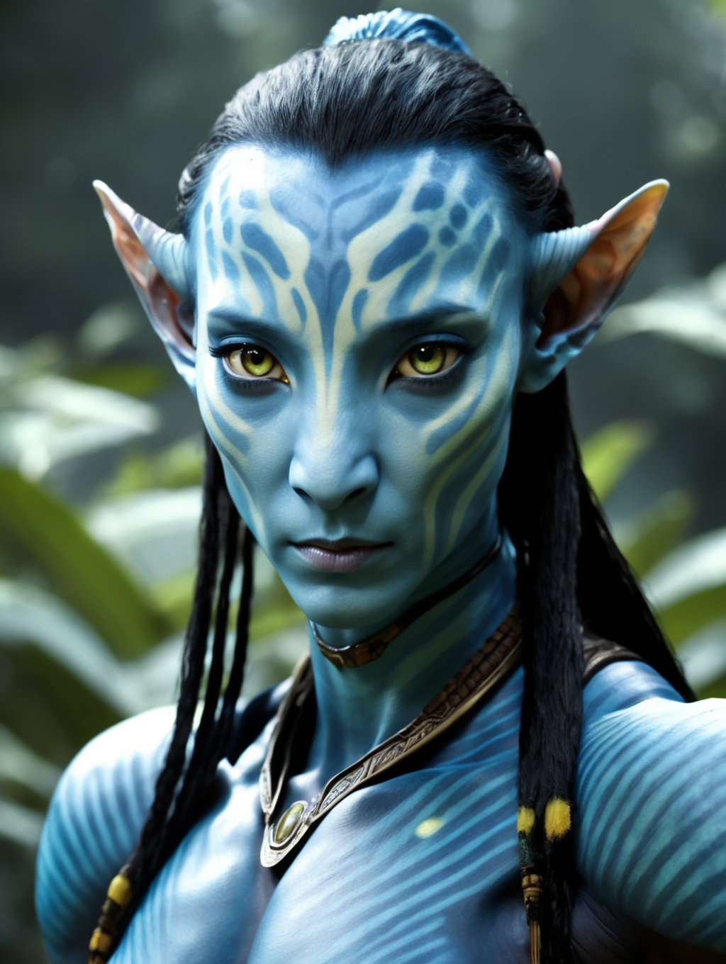 Premium Free ai Images | navi from james camerons avatar looking at the camera