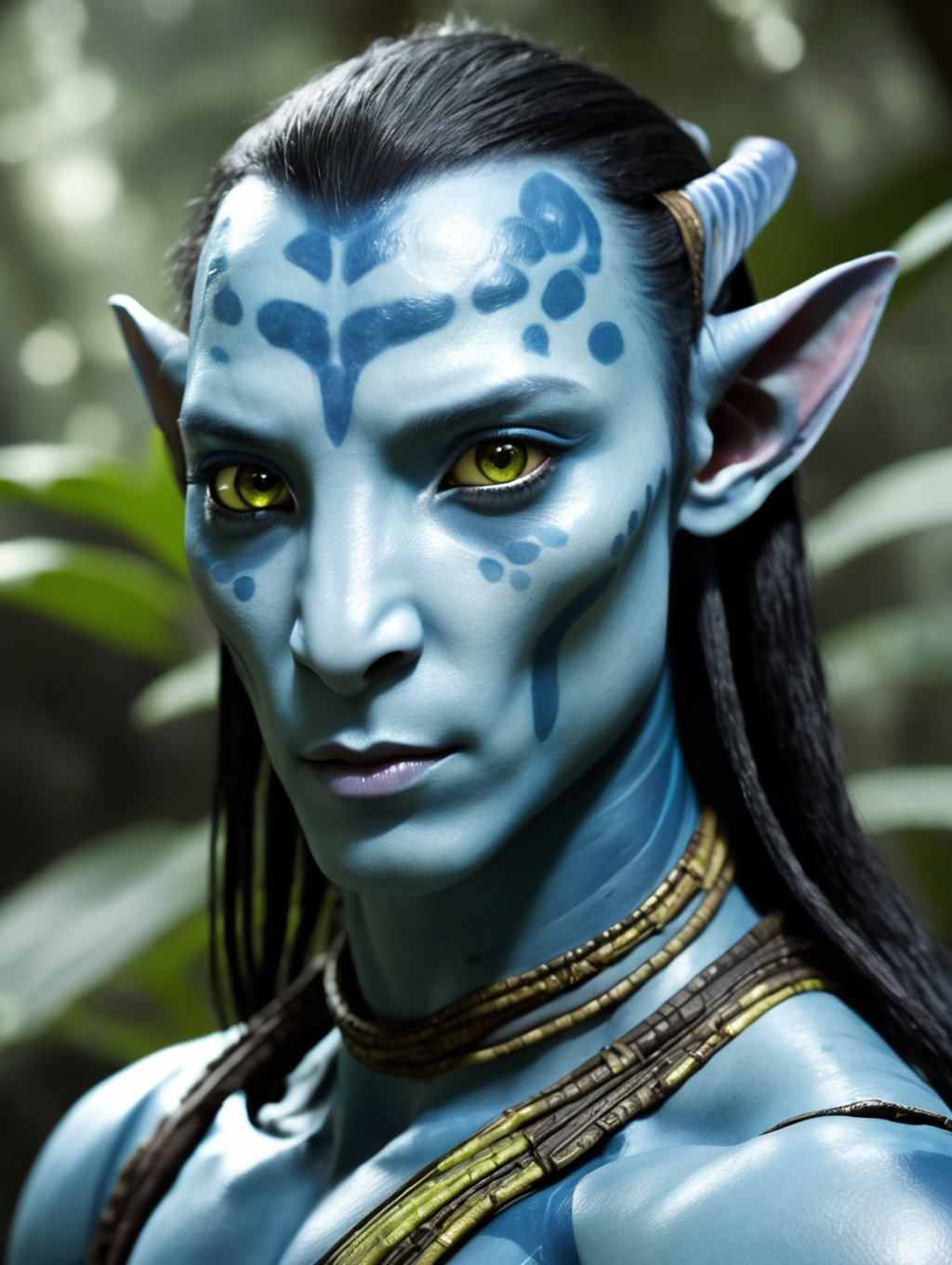 Premium Free ai Images | navi from james camerons avatar looking at the ...