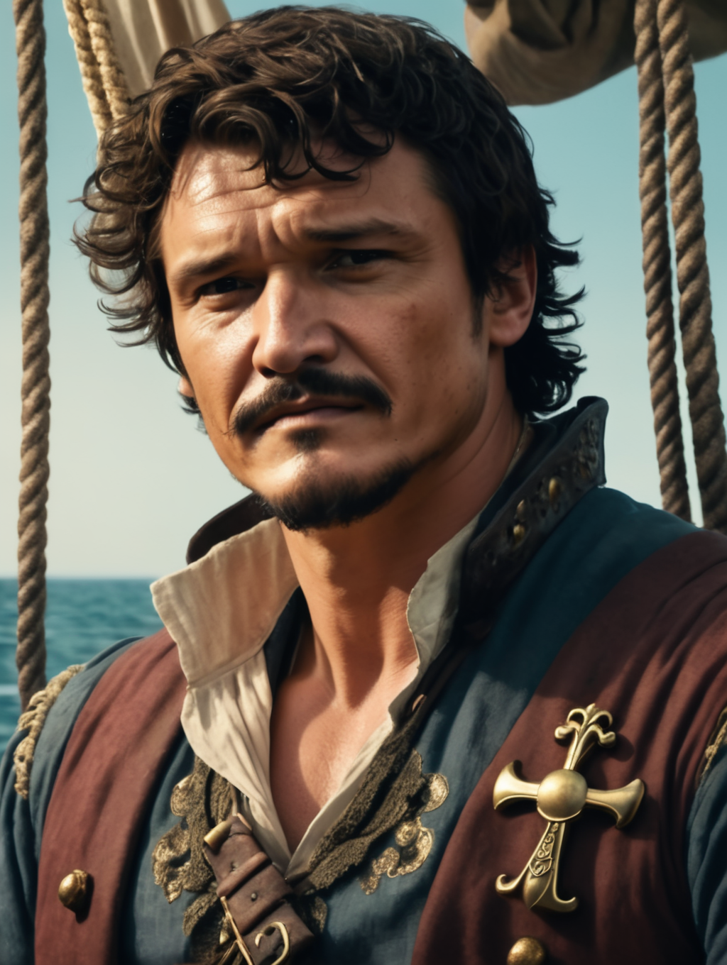 Premium Free ai Images | pedro pascal as pirate