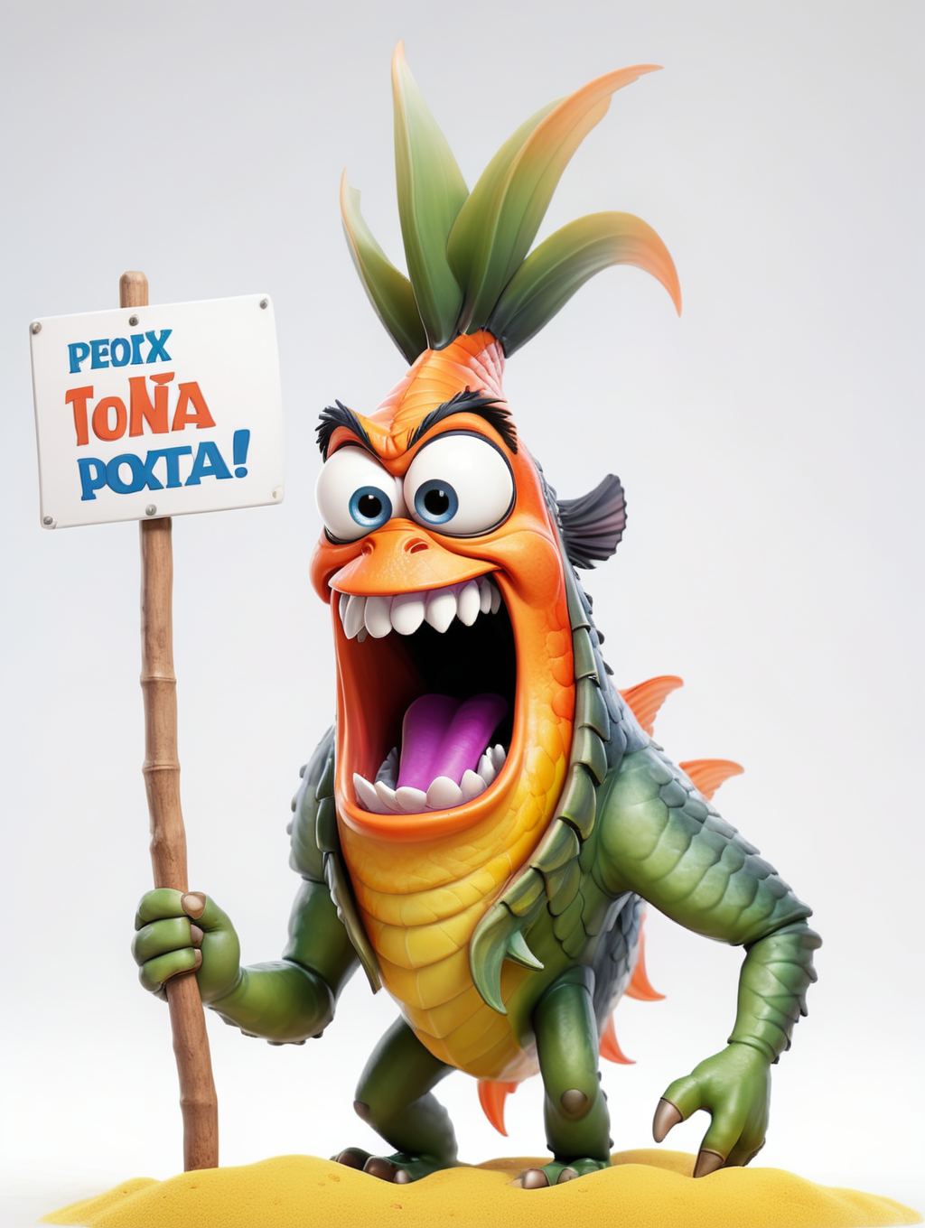 Premium Free ai Images | realistic angry genetically modified fish koi ...