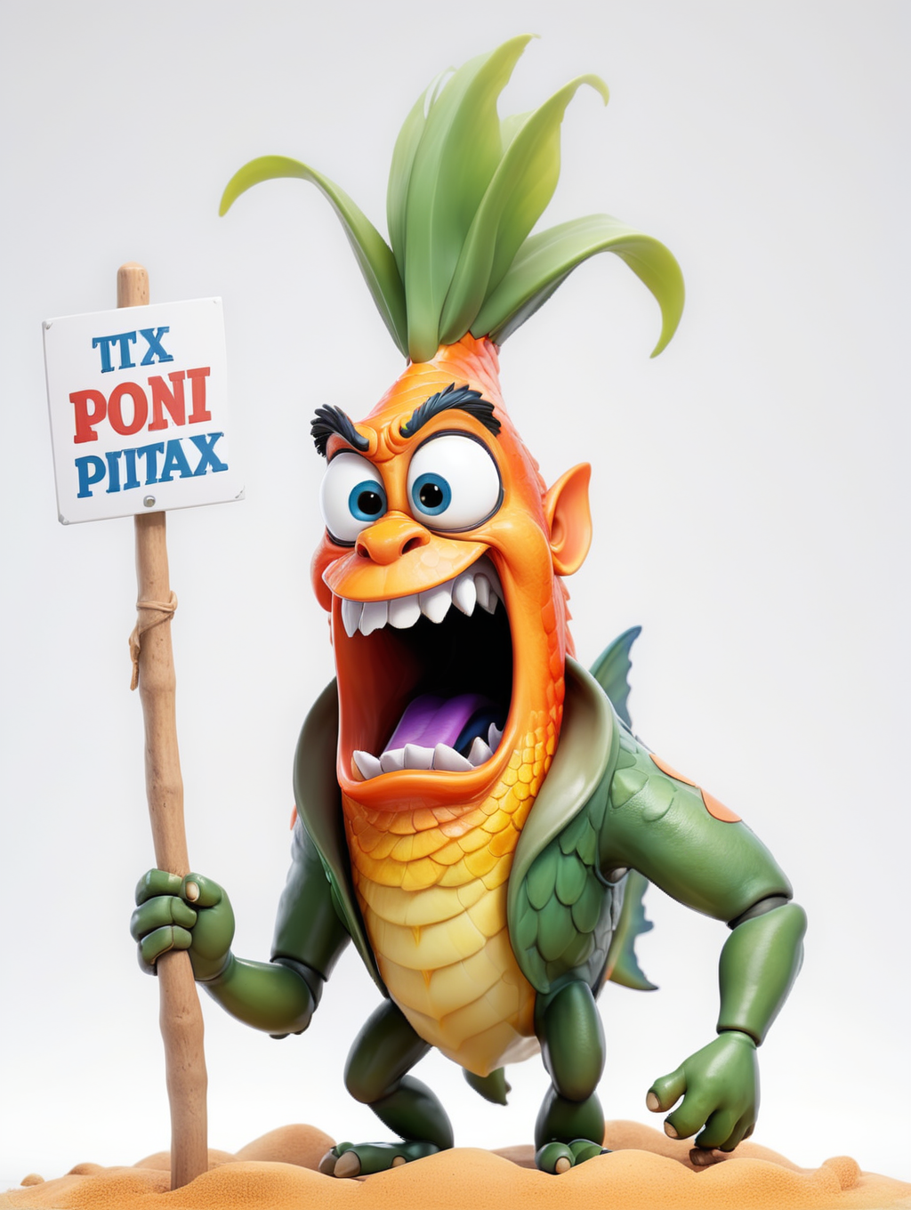 Premium Free ai Images | realistic angry genetically modified fish koi ...