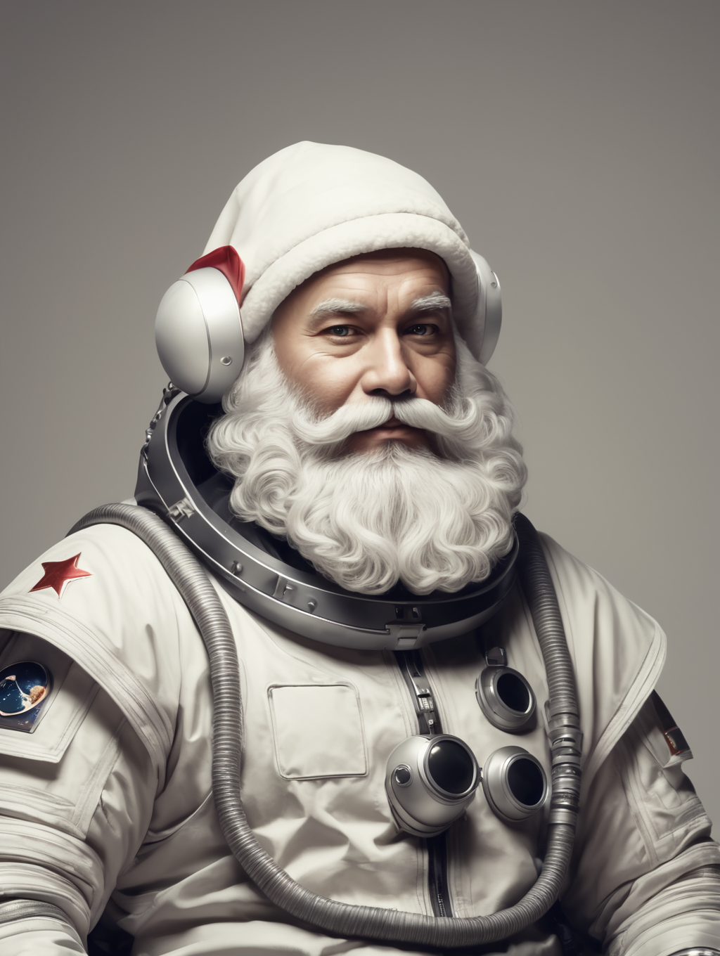 Premium Free ai Images | santa claus in spacesuit