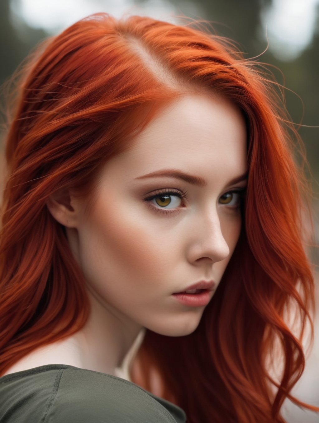 Premium Free ai Images | girl in red hear dark fire red turn at her back
