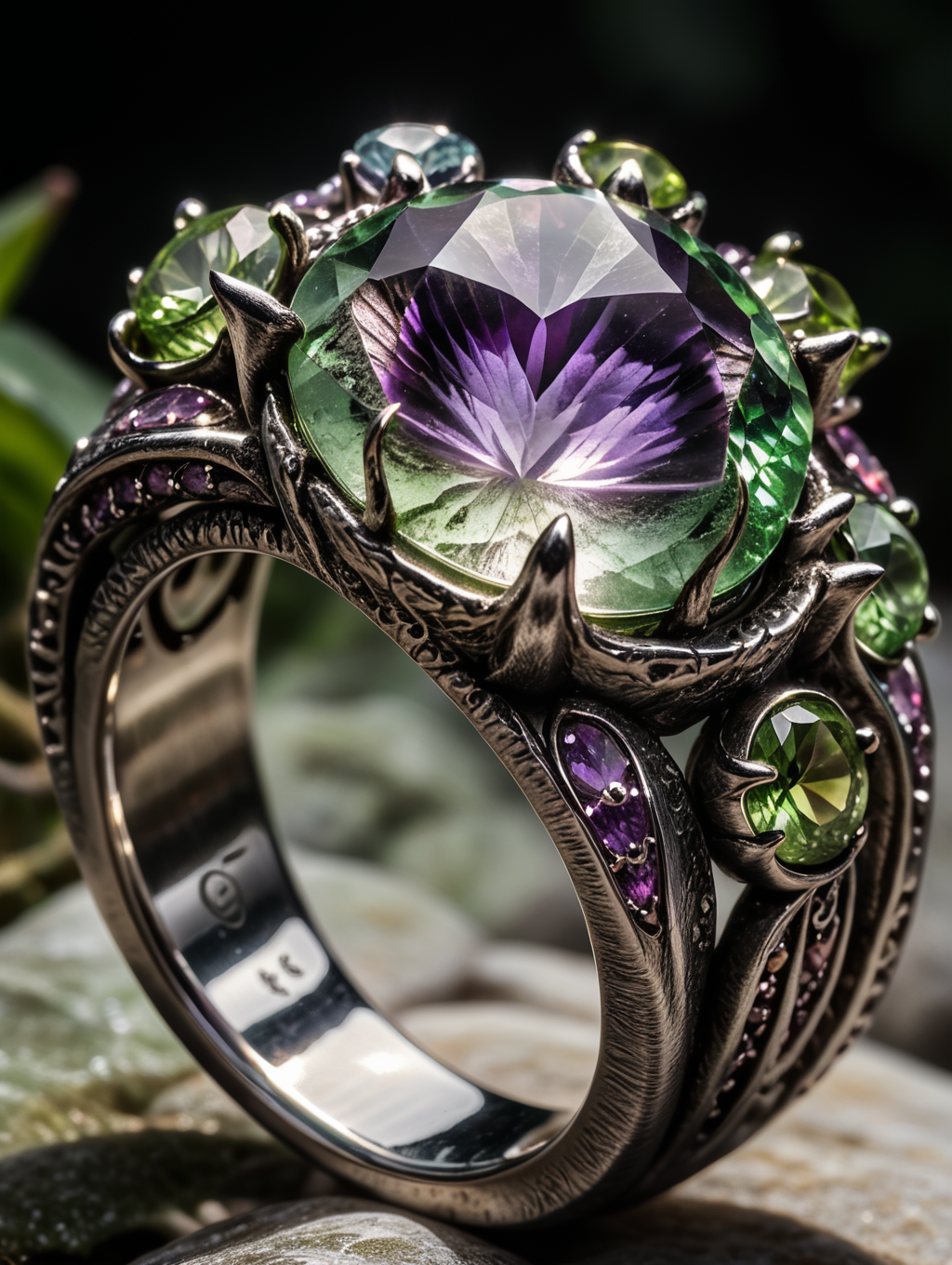 Premium Free ai Images | evil photo realistic ring long tendrils and ...