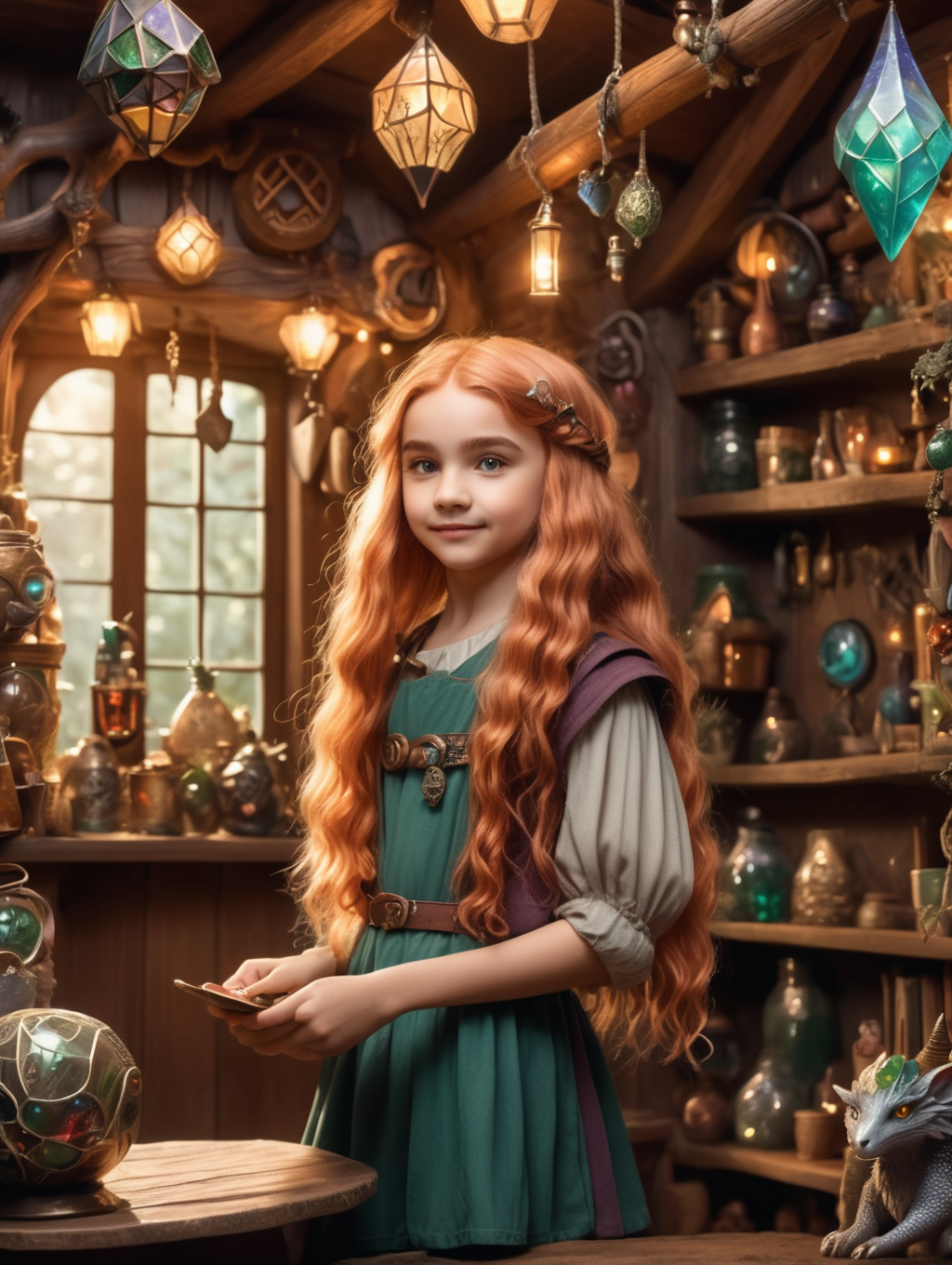 Premium Free ai Images | girl fantasy cottage core dungeons and dragons ...