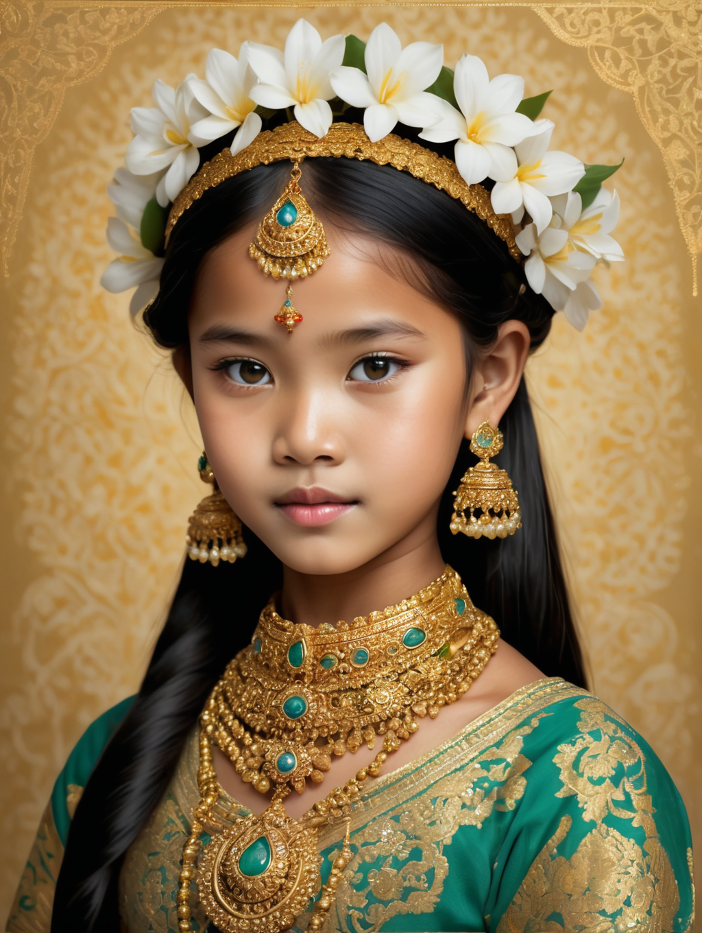 Premium Free ai Images | burmese traditional girl