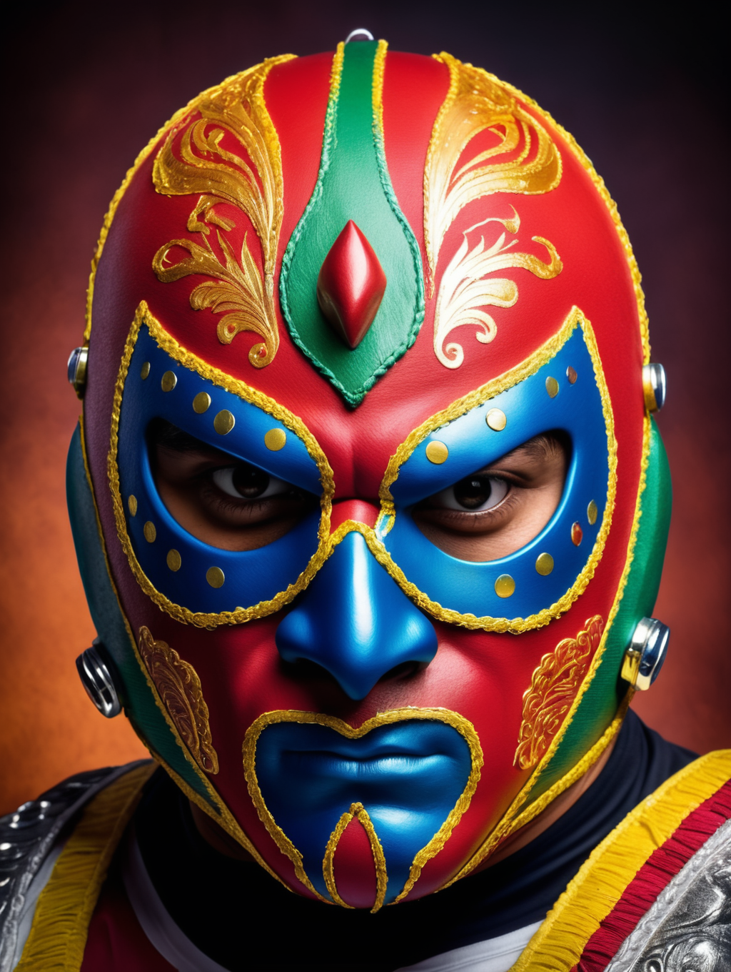 Premium Free ai Images | portrait of masked mexican wrestler tag team ...