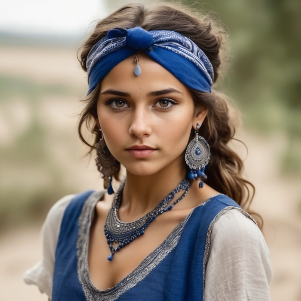 Premium Free ai Images | beautiful gypsy girl looking shy and innocent ...
