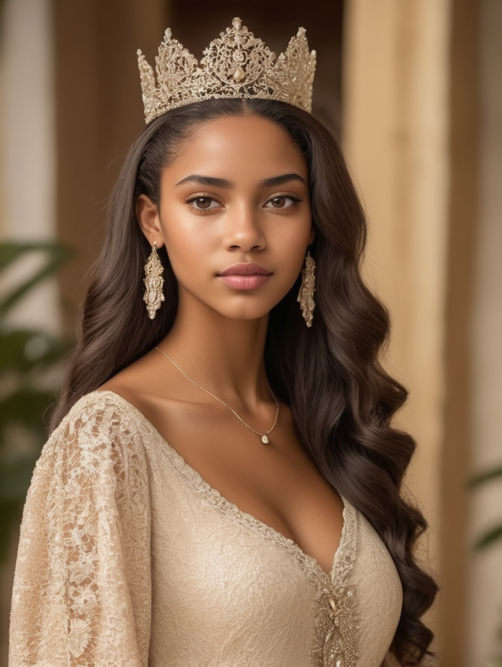 Premium Free ai Images | the young queen of the new cuban catholic ...
