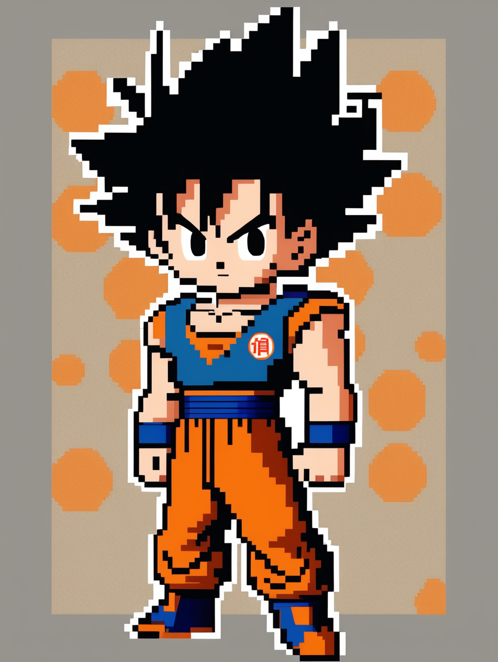 Premium Free ai Images | bit pixel art dragon ball son goku
