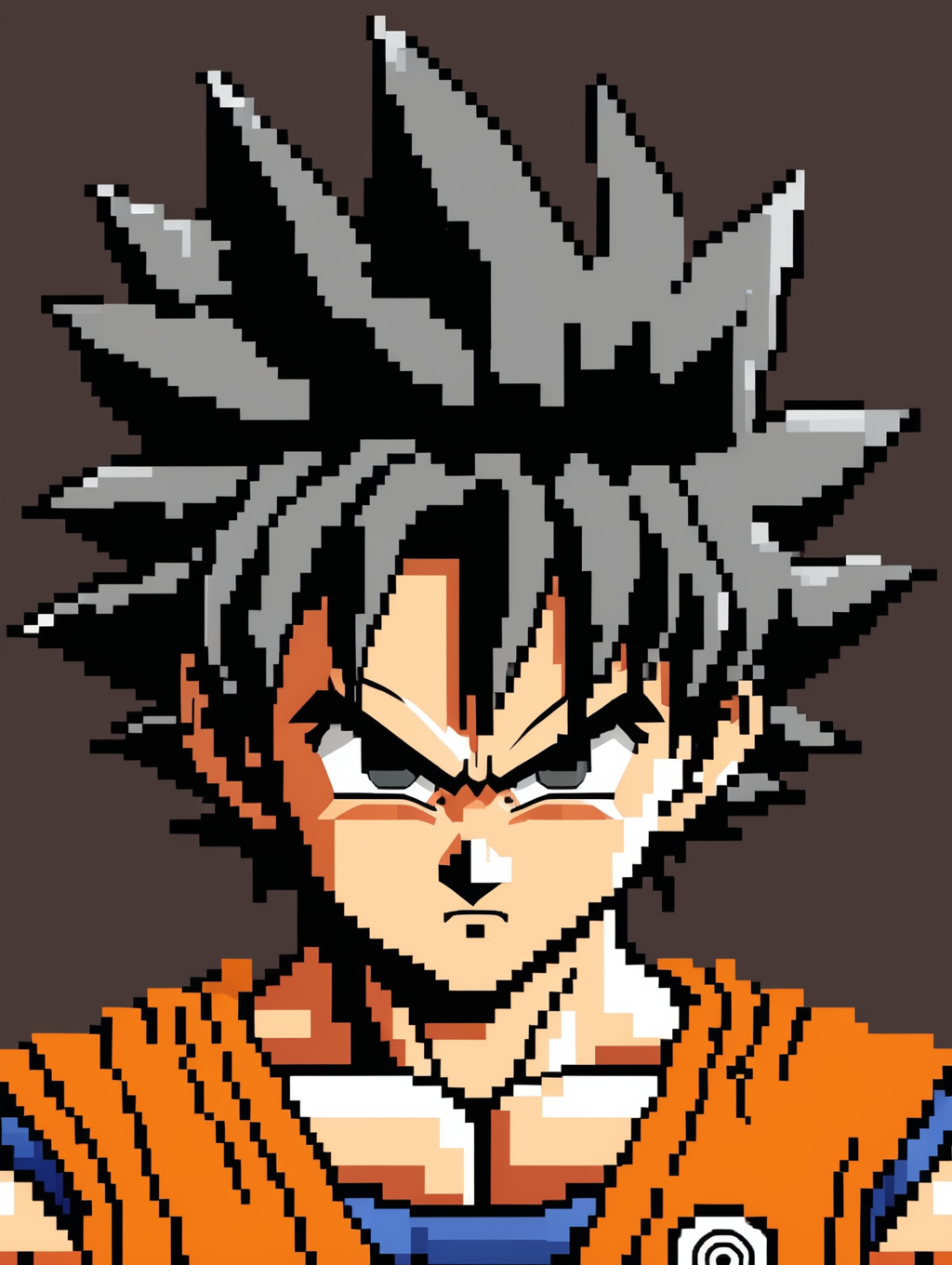 Premium Free ai Images | bit pixel art dragon ball son goku