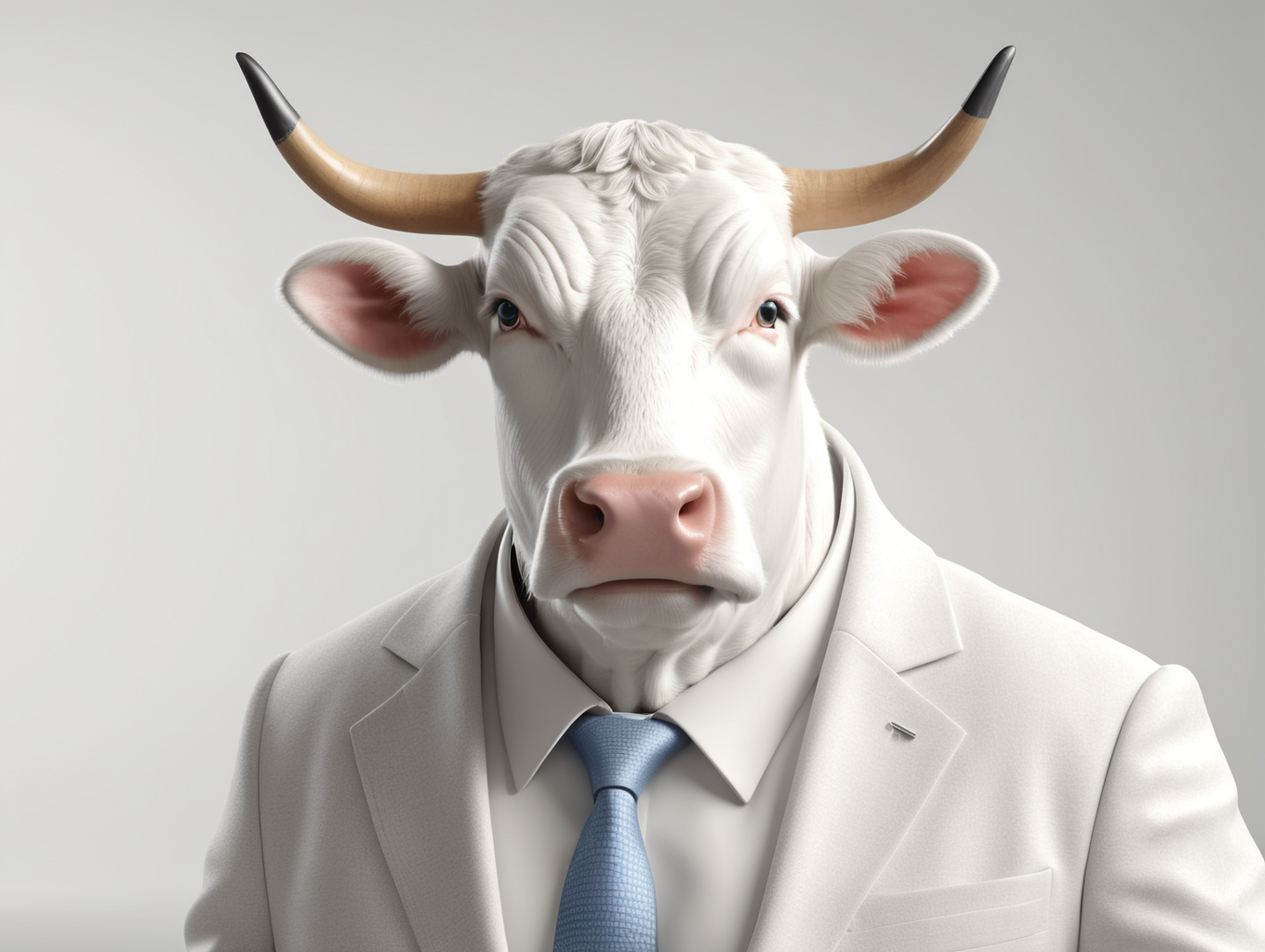 Premium Free ai Images | humanoid cow dressed as politician in ...