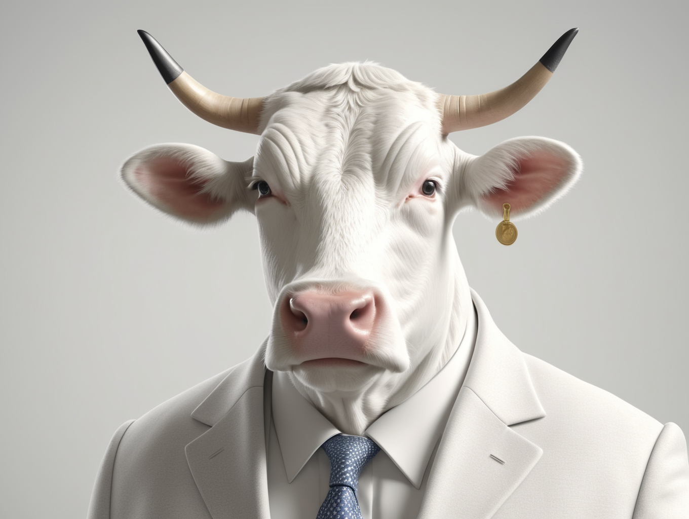 Premium Free ai Images | humanoid cow dressed as politician in ...