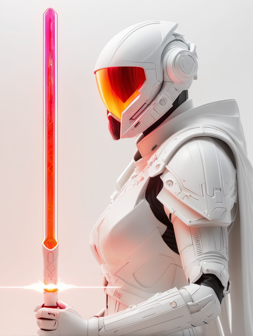 Premium Free ai Images | futuristic cyber punk neon fire blood jedi ...