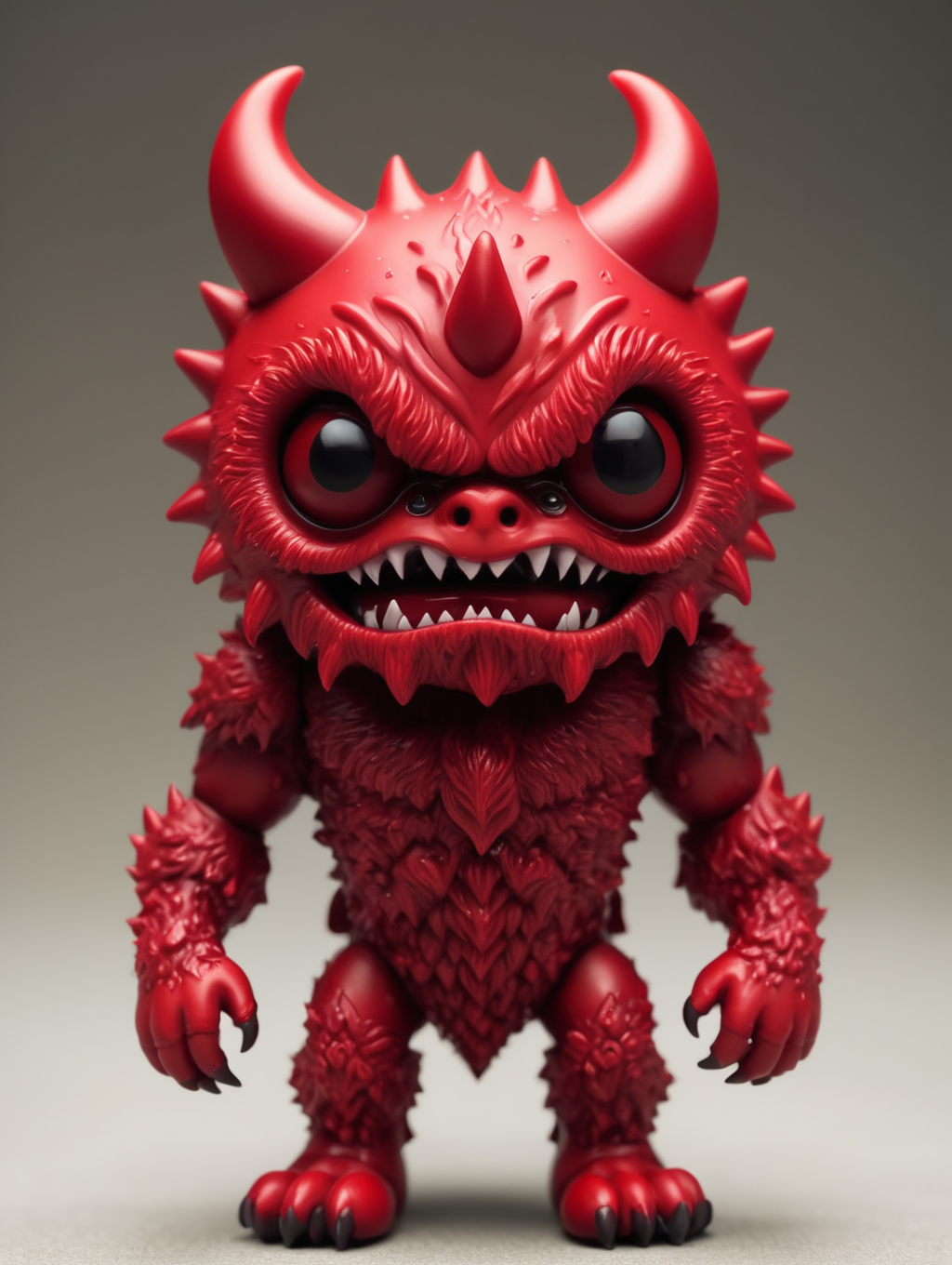 Premium Free ai Images | red blood cute monster action figure