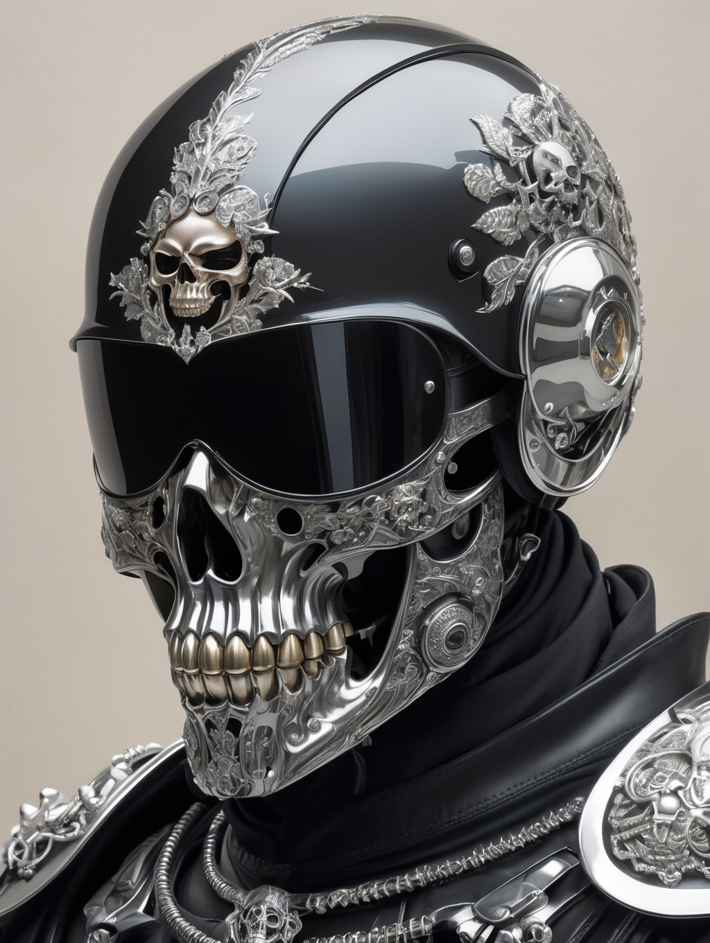 Premium Free ai Images | male grim reaper with skull headed inside ...