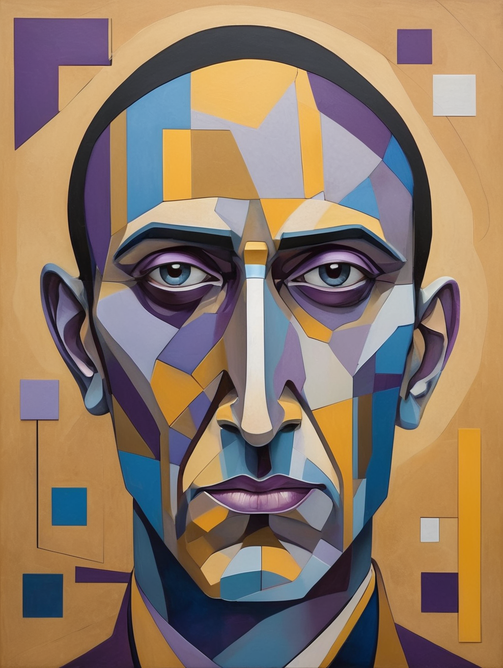 Premium Free ai Images | create cubic abstract portrait of person ...