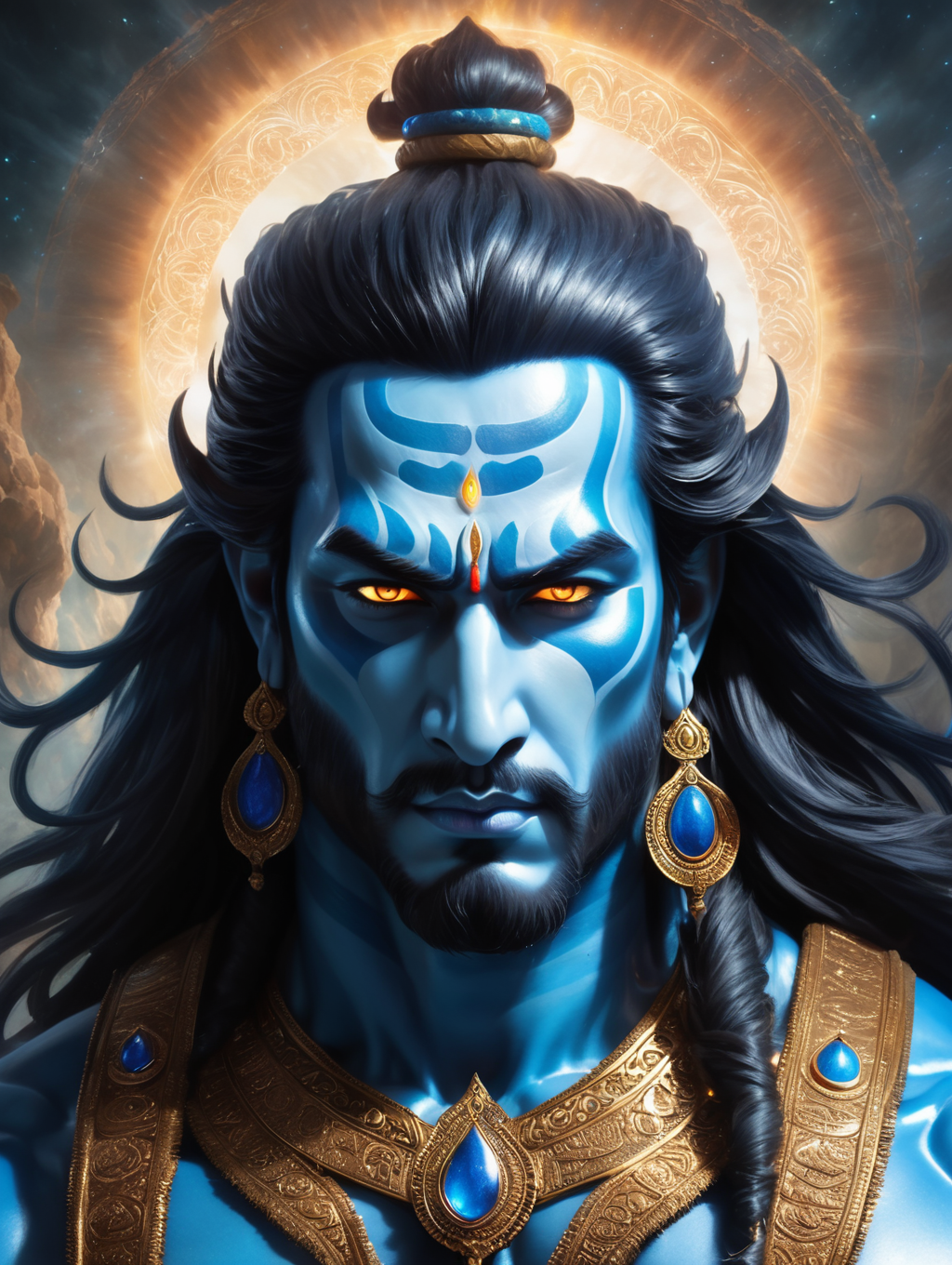 Premium Free ai Images | powerful and majestic depiction of lord shiva ...