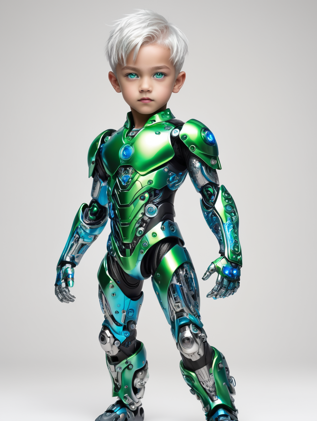 Premium Free ai Images | full body photo cyberpunk kid character in ...
