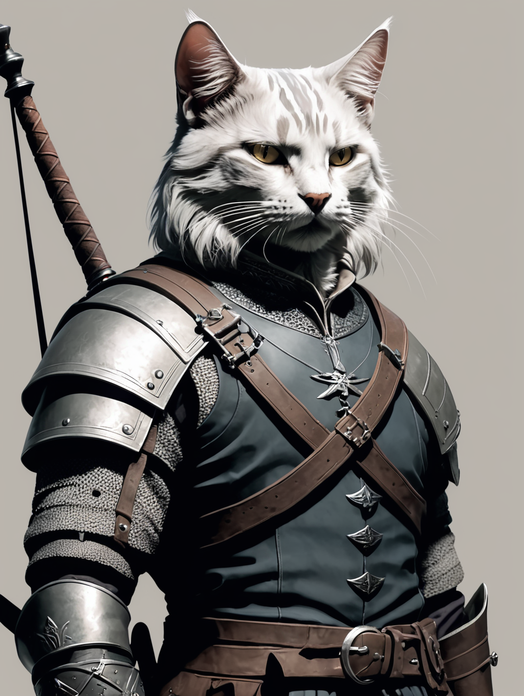 Premium Free ai Images | cat witcher