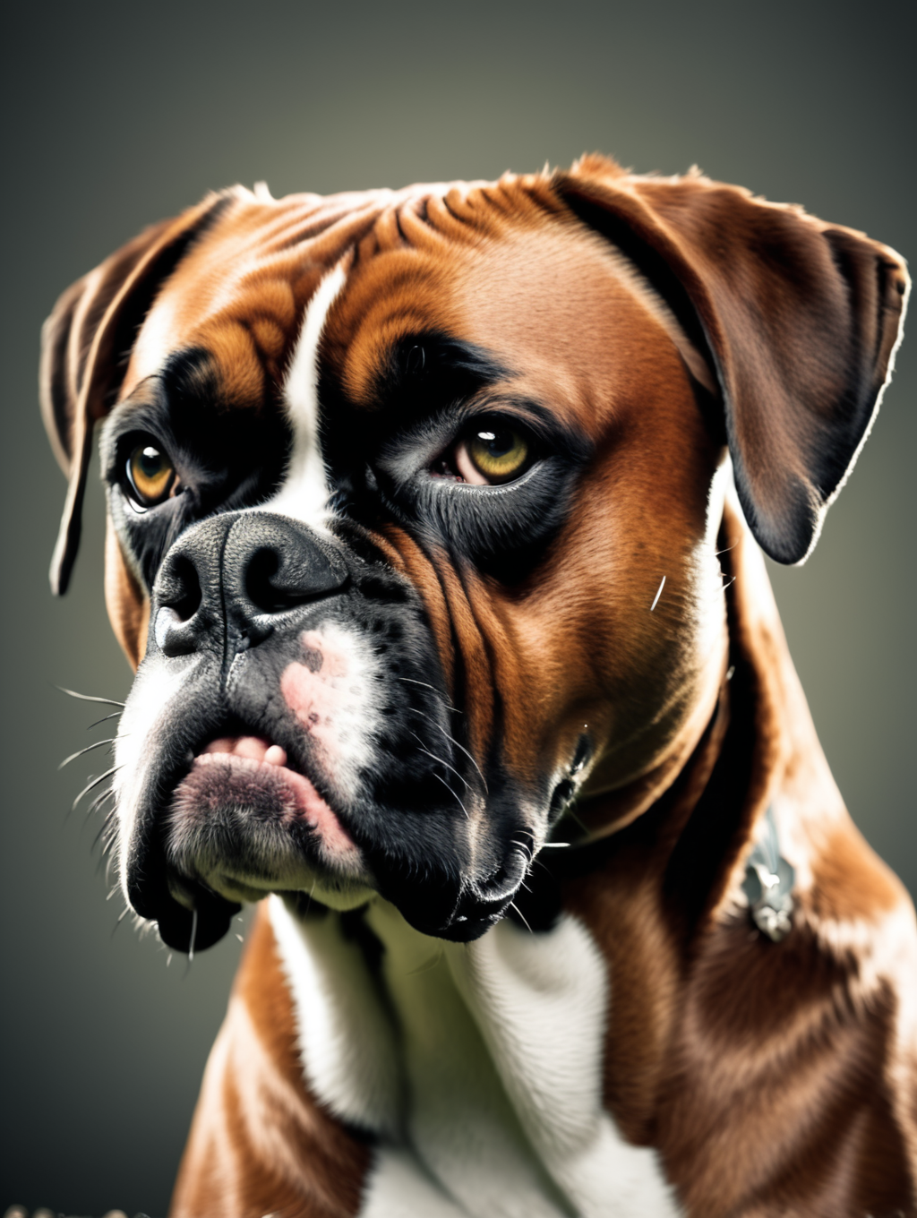 Premium Free ai Images | aggressive boxer picture
