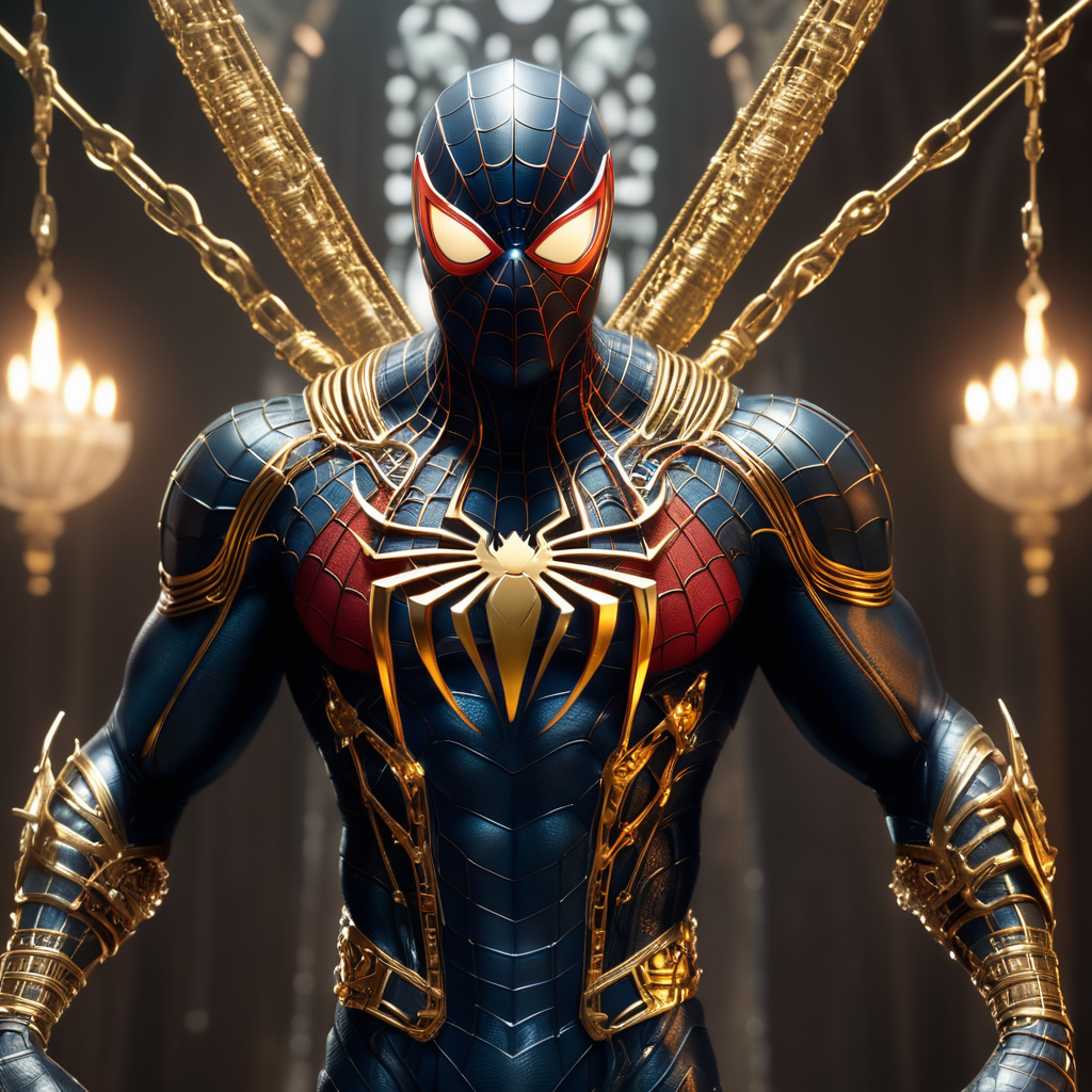Premium Free ai Images | anthropomorphism spiderman half body looking at viewer dark fantasy ...
