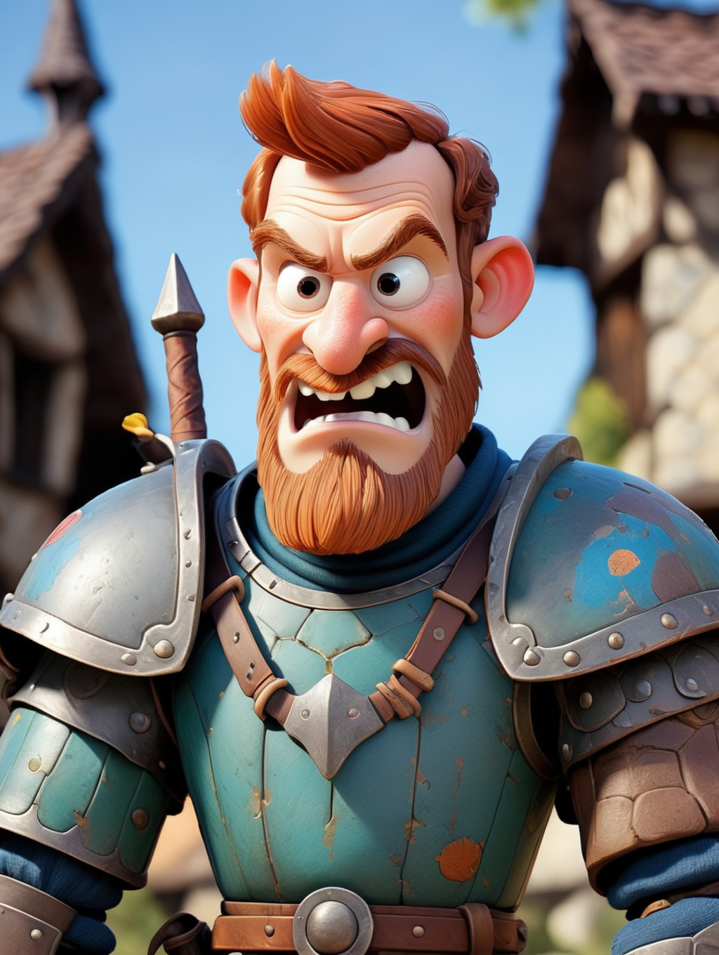 Premium Free ai Images | medieval squire wearing old and rusting armour ...